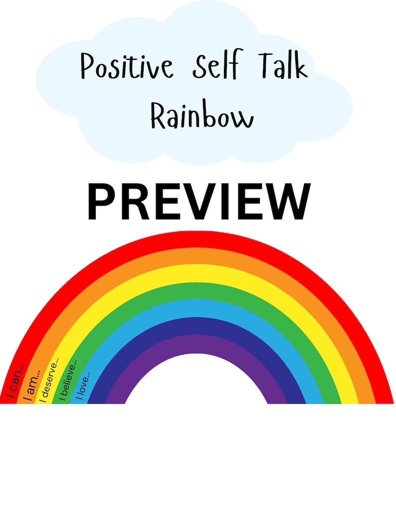 Positive Self Talk Rainbow - Etsy