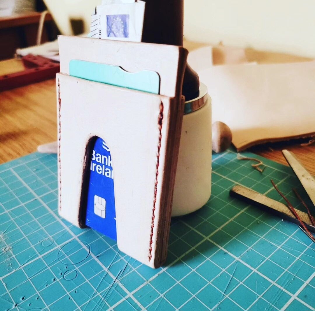 Thumb Slider, Wallet, Veg Tanned, Hand Made, Wallet, Edc - Etsy