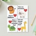 Printable Kids Valentine Cards Animals - Etsy