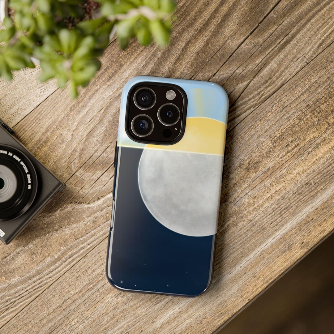Minimal Moon Sunrise Hand Drawn Phone Case | iPhone Protective Case - Etsy