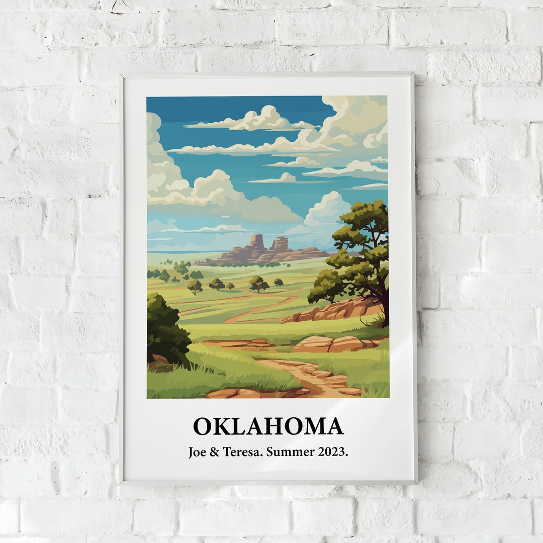 Custom Poster, Oklahoma Poster, Oklahoma Print, Wall Art Oklahoma ...