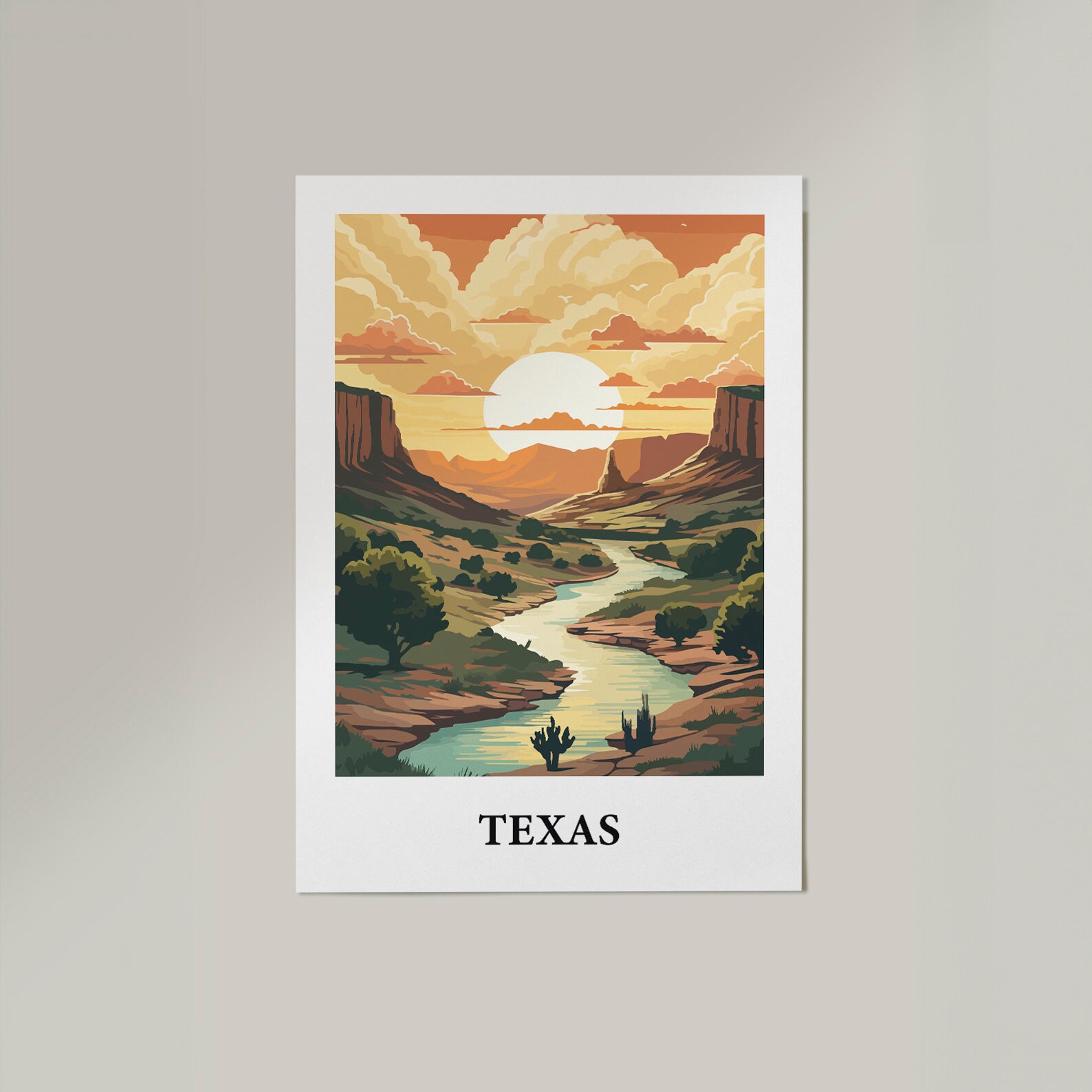 Custom Poster, Texas Poster, Texas Print, Wall Art Texas, Texas Travel ...