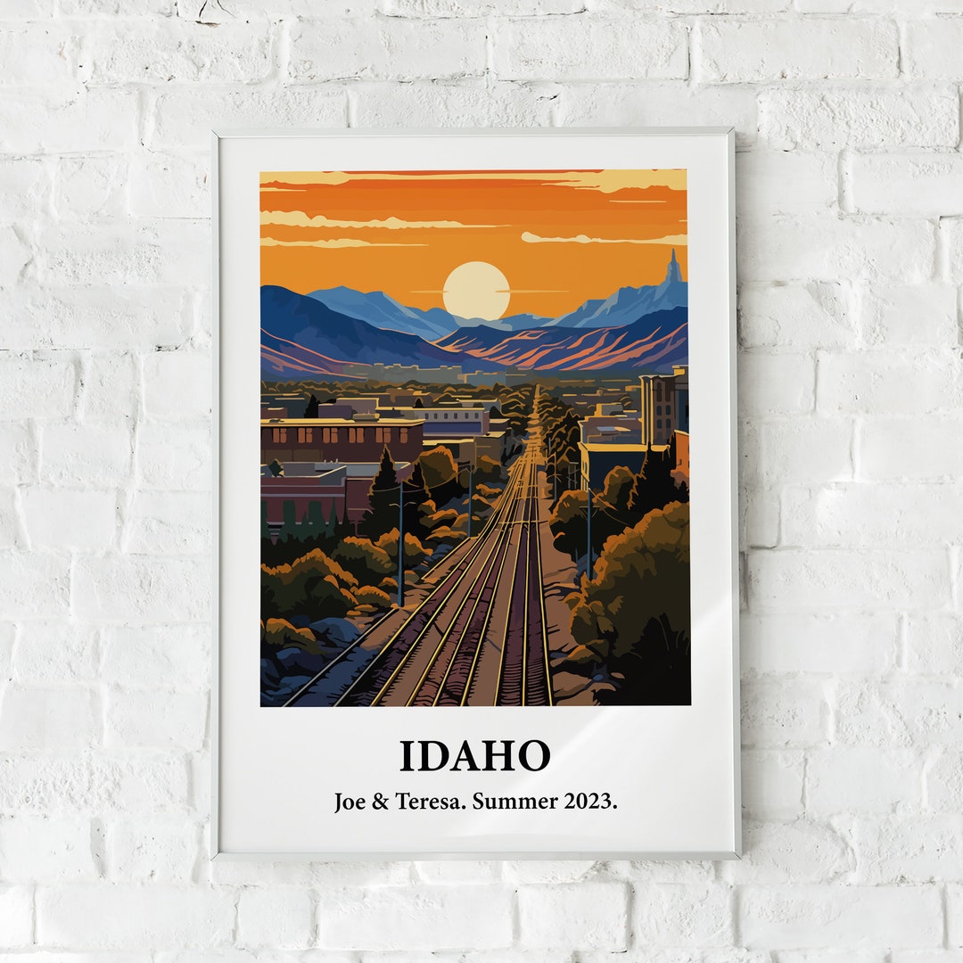 Custom Poster, Idaho Poster, Idaho Print, Wall Art Idaho, Idaho Travel ...