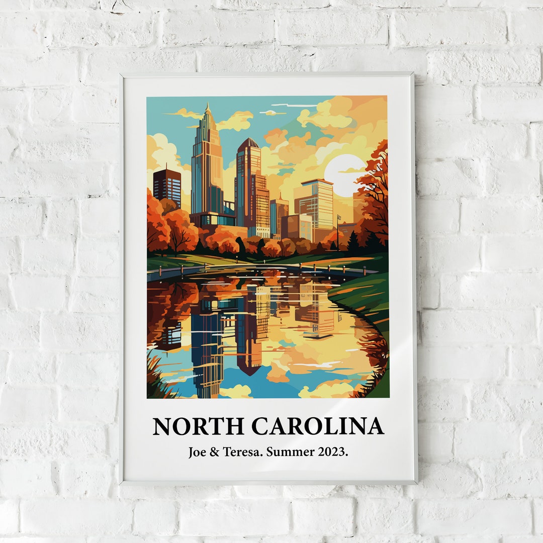 Custom Poster, North Caroline Poster, North Caroline Print, Wall Art ...