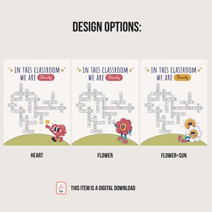 Custom Classmates Crosswords Poster, Personalized, Scrabble Printable ...