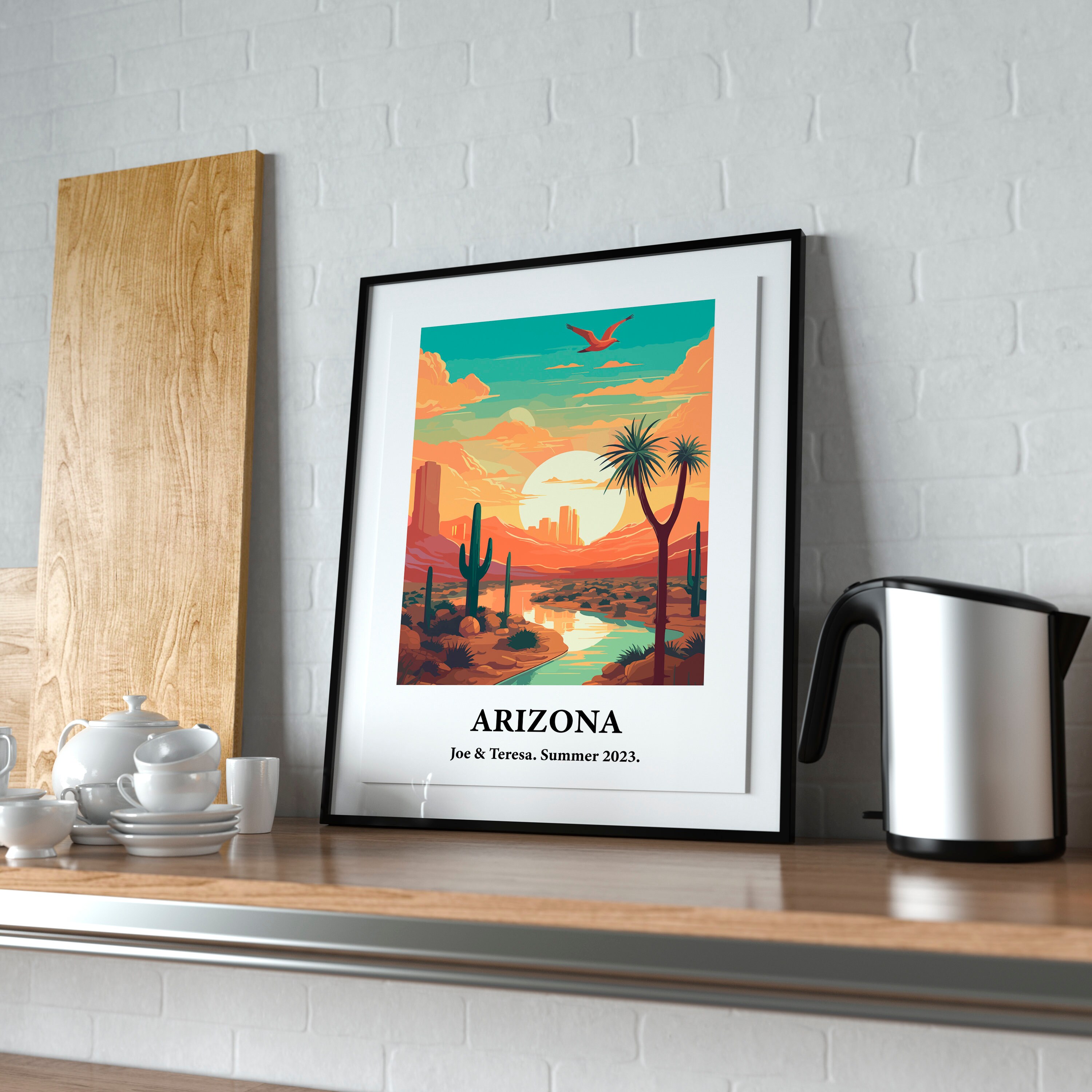 Arizona Poster, Arizona Print, Arizona Print, Wall Art Arizona, Retro ...