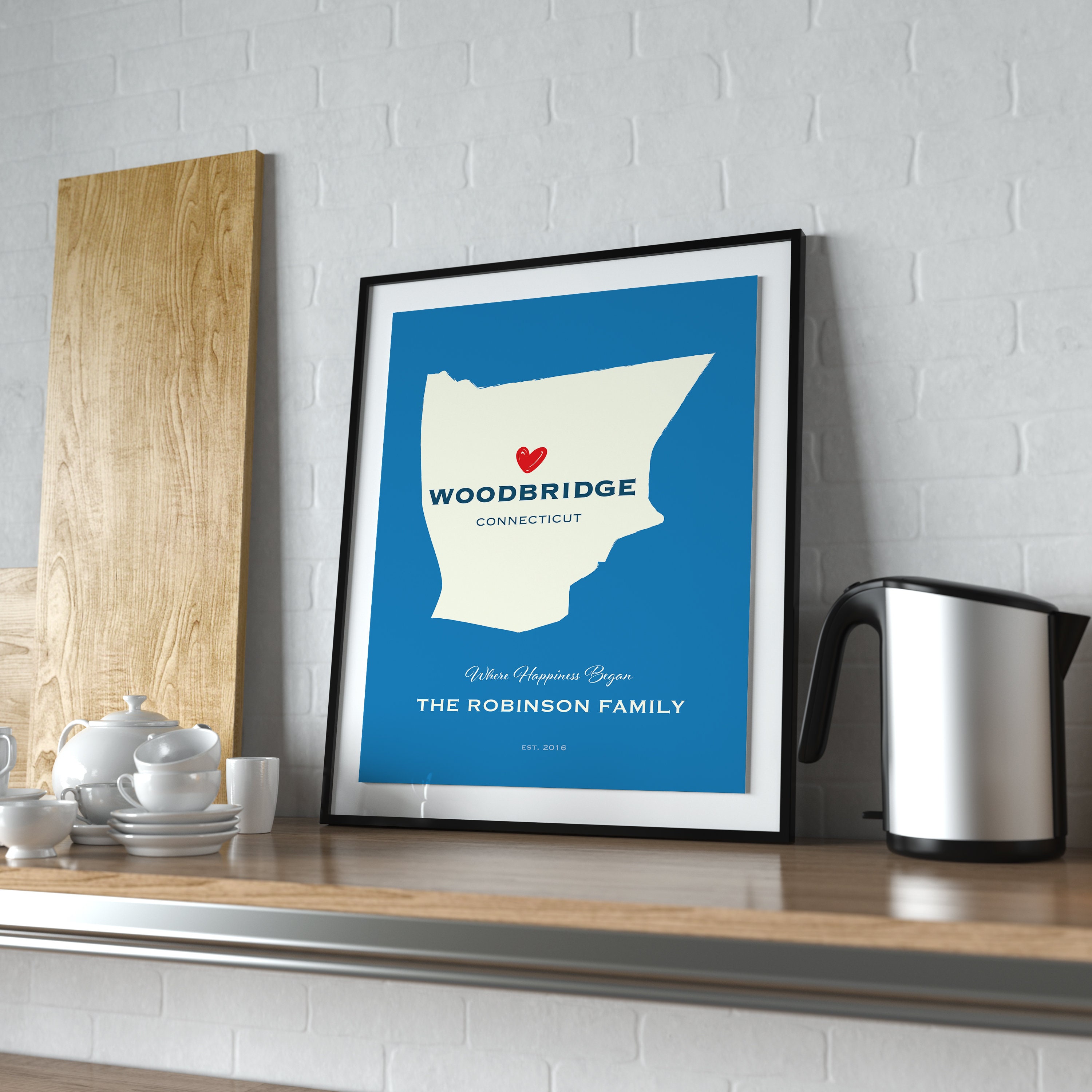 Custom Connecticut Cities Map Poster, Connecticut Poster, Customized ...