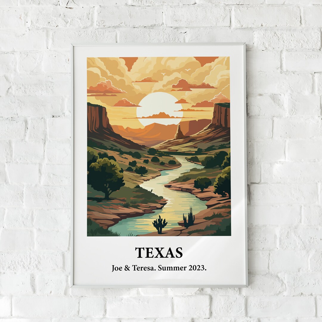 Custom Poster, Texas Poster, Texas Print, Wall Art Texas, Texas Travel ...