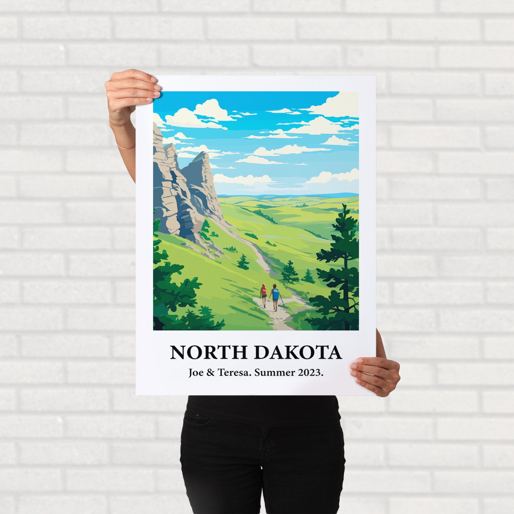 Custom Poster, North Dakota Poster, North Dakota Print, Wall Art North ...