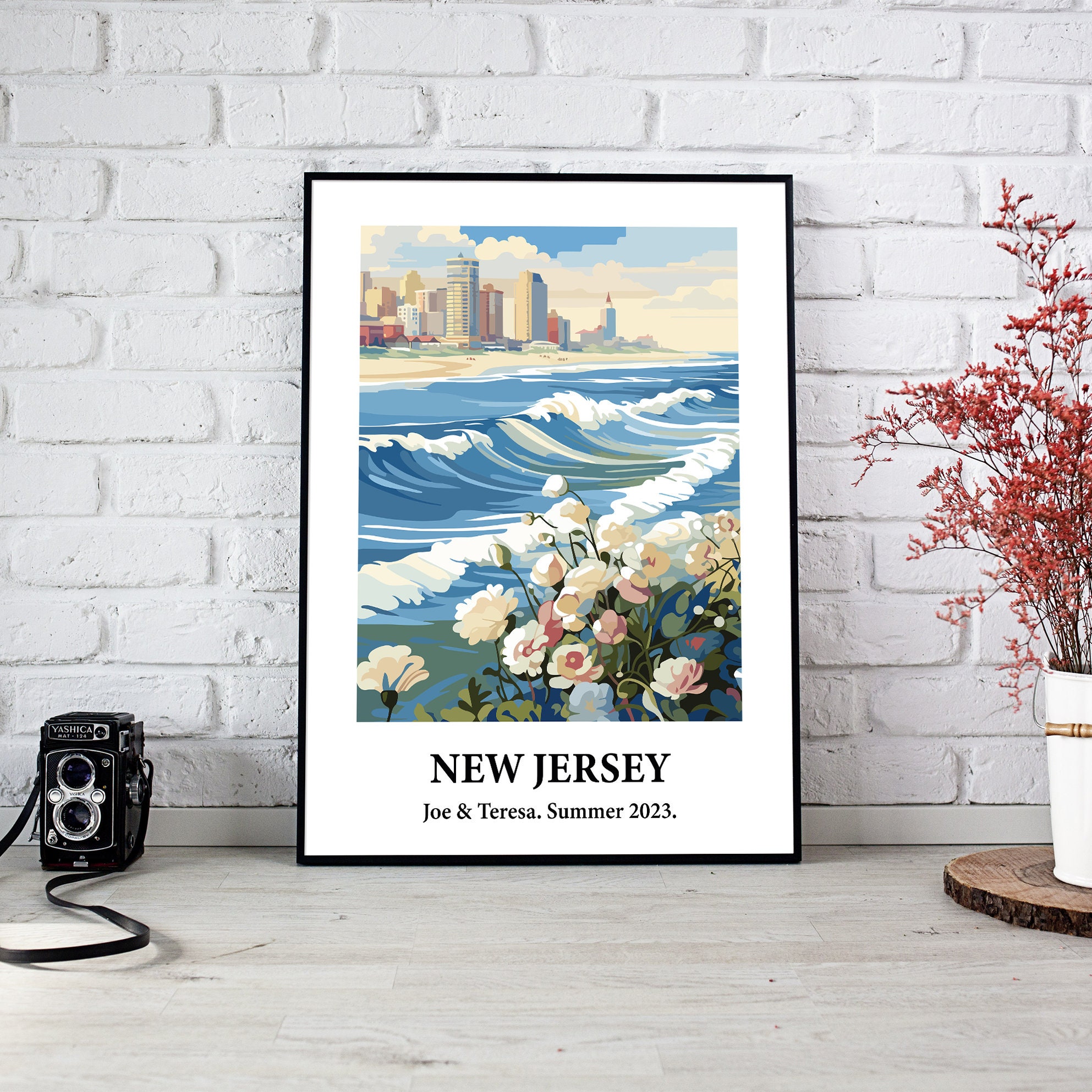 Custom Poster, New Jersey Poster, New Jersey Print, Wall Art New Jersey ...