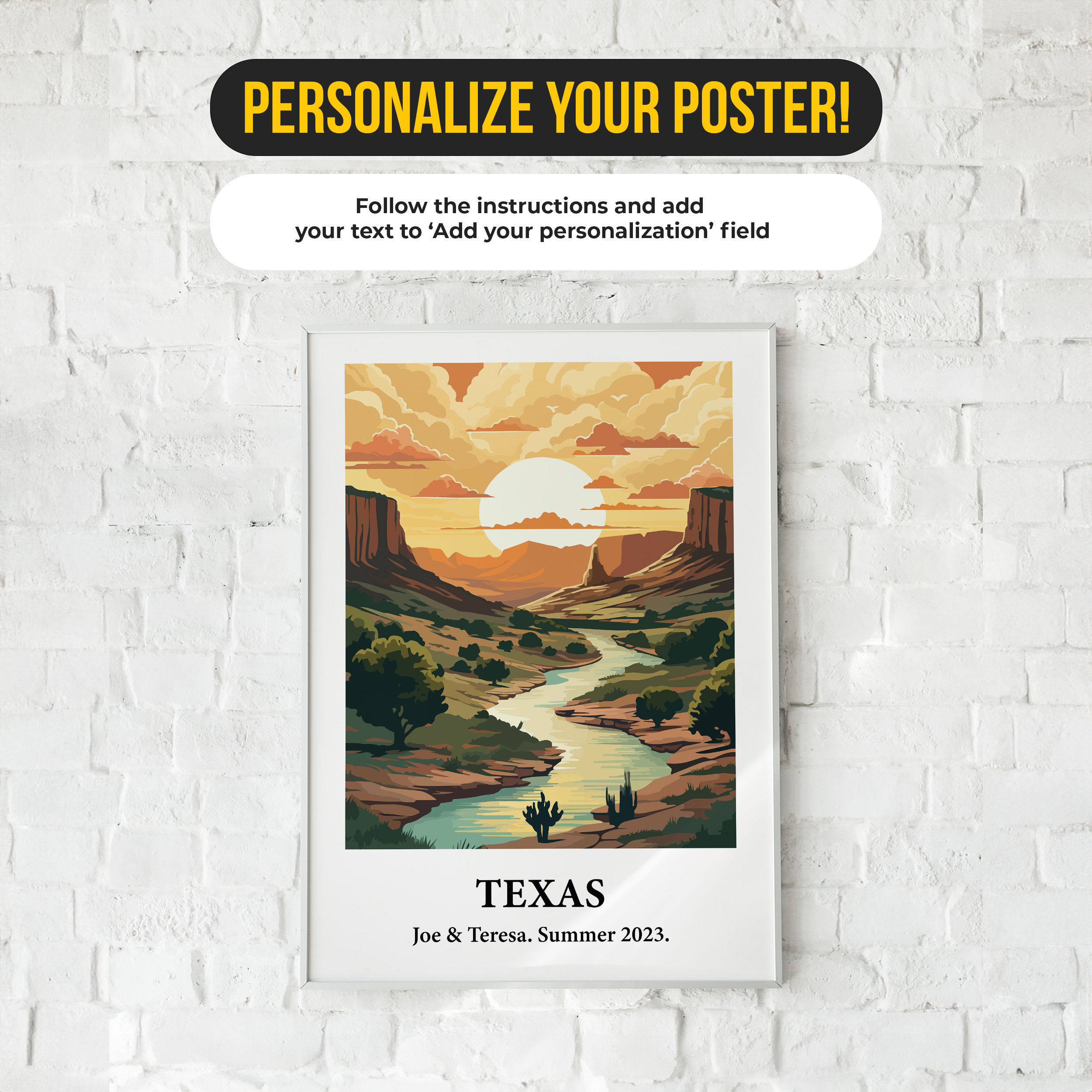 Custom Poster, Texas Poster, Texas Print, Wall Art Texas, Texas Travel ...