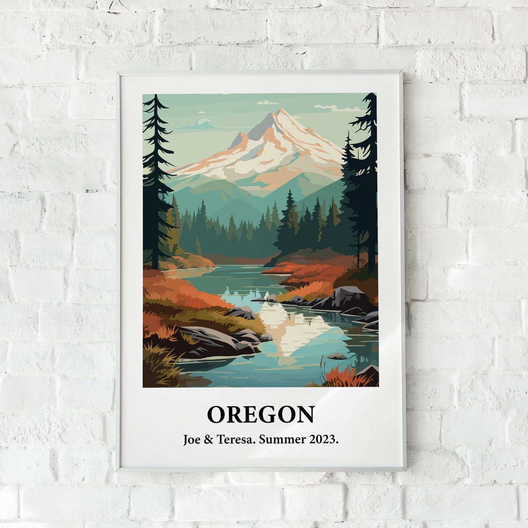 Custom Poster, Oregon Poster, Oregon Print, Wall Art Oregon, Oregon ...