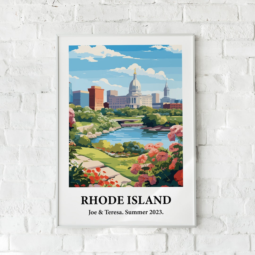 Custom Poster, Rhode Island Poster, Rhode Island Print, Wall Art Rhode ...