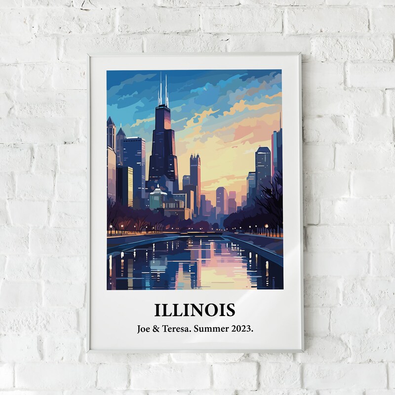 Illinois Poster - Etsy