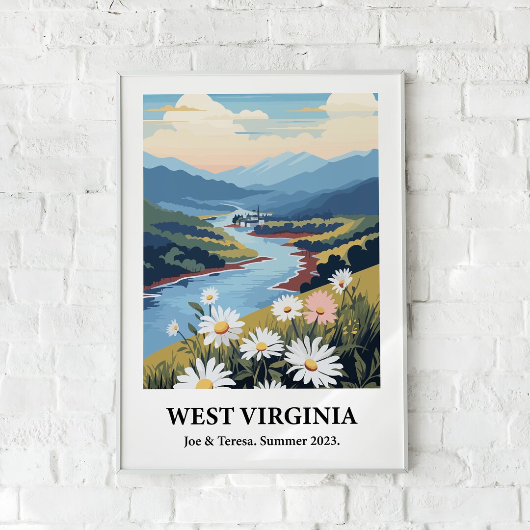 Custom Poster, West Virginia Poster, West Virginia Print, Wall Art West ...
