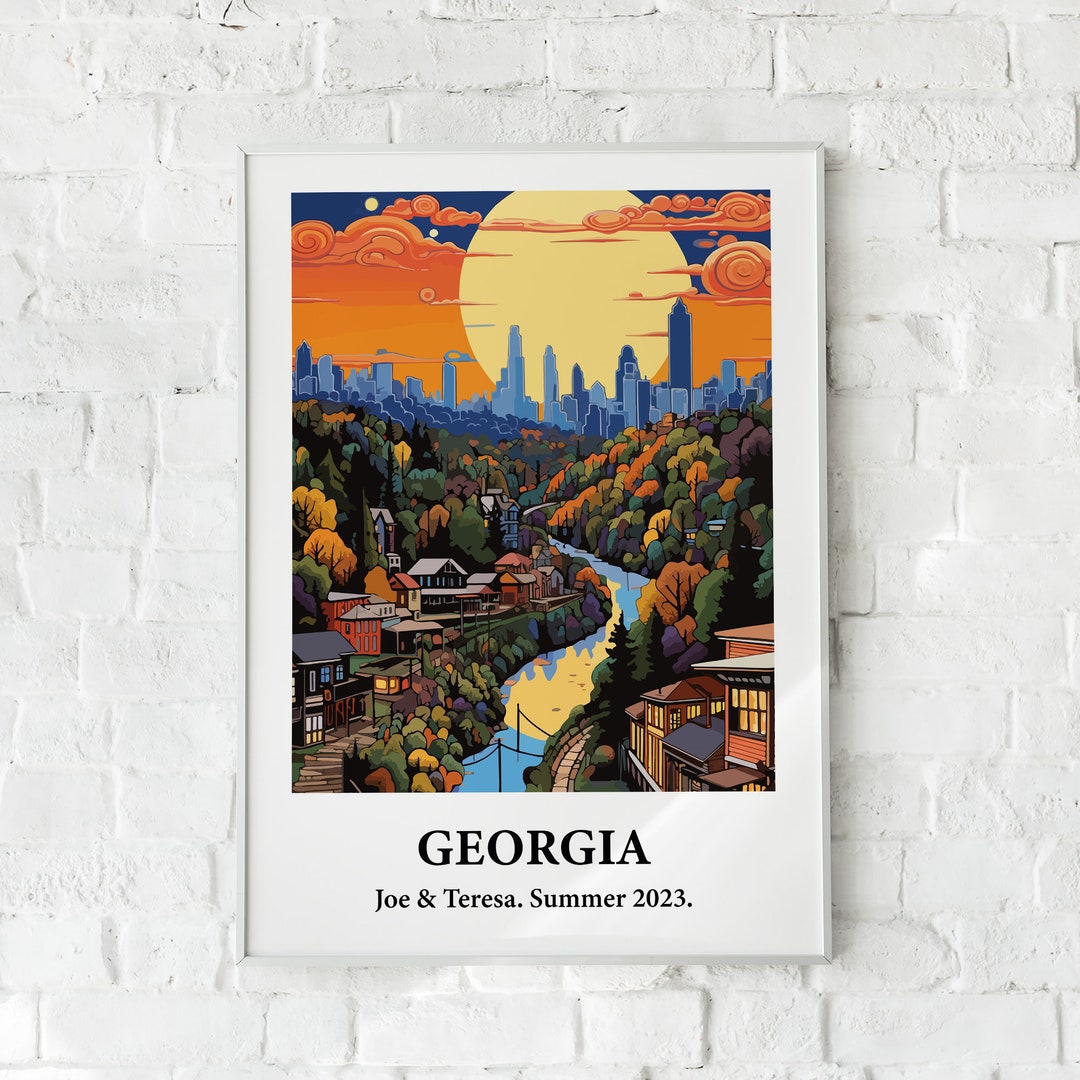 Custom Poster, Georgia Poster, Georgia Print, Wall Art Georgia, Georgia ...