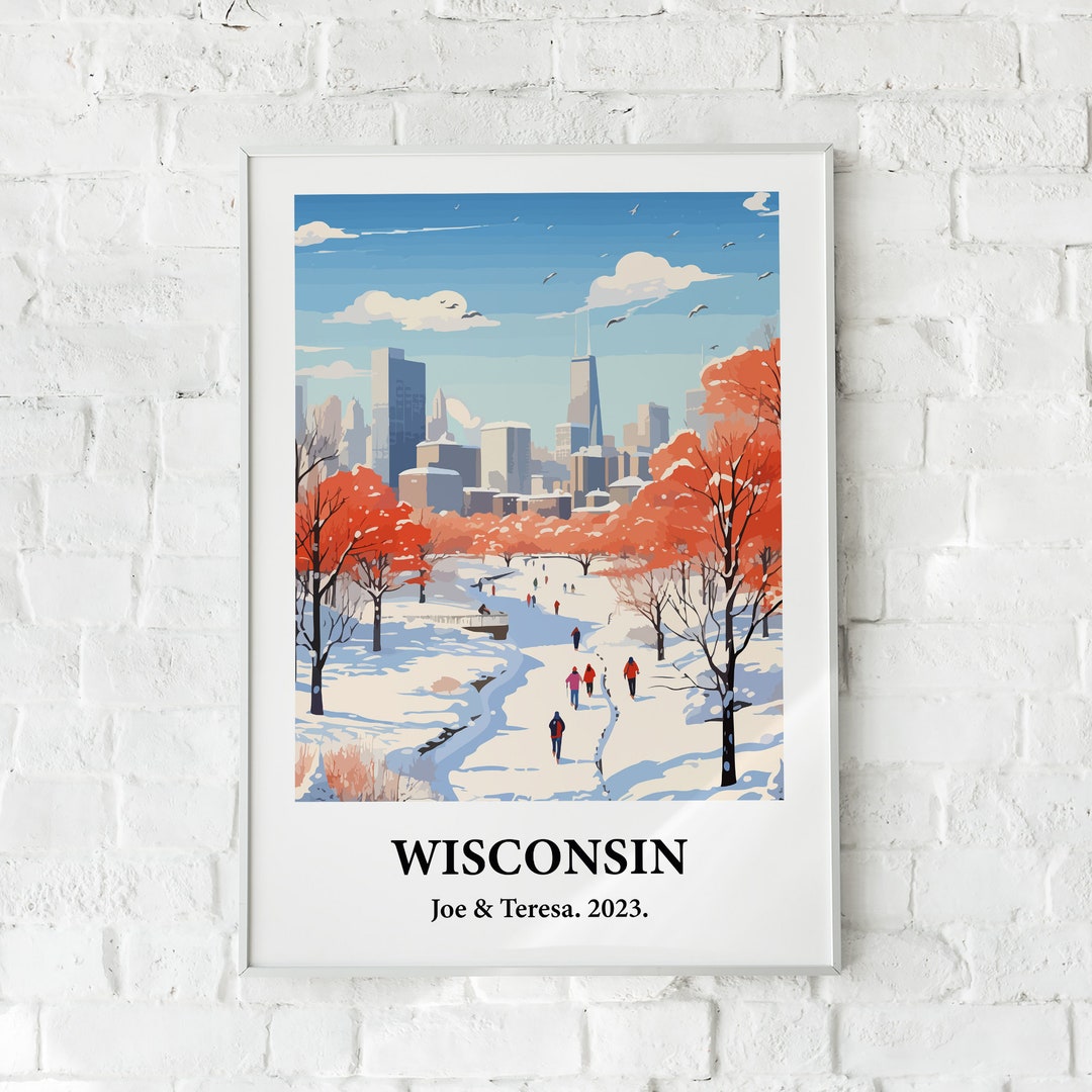 Custom Poster, Wisconsin Poster, Wisconsin Print, Wall Art Wisconsin ...