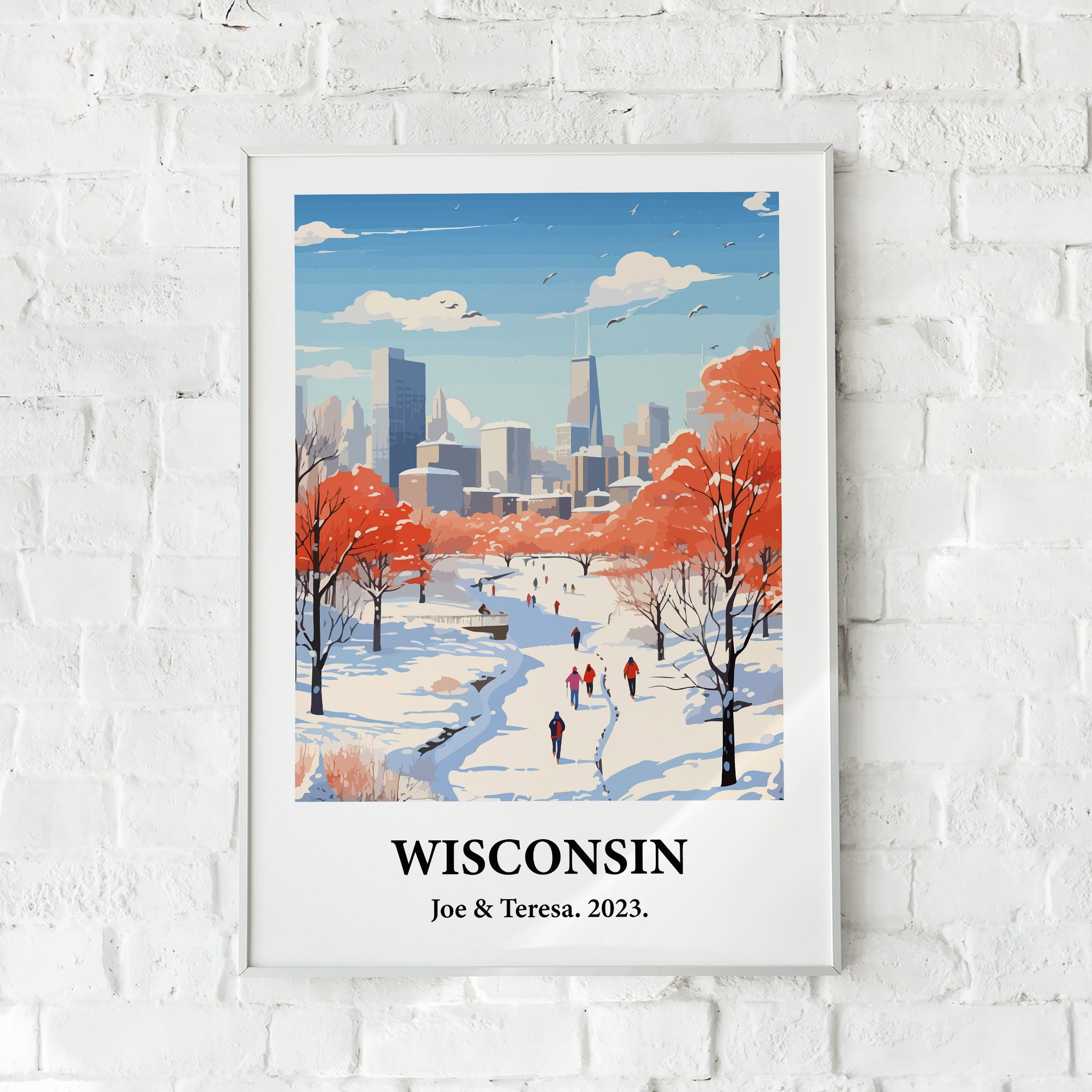 Custom Poster, Wisconsin Poster, Wisconsin Print, Wall Art Wisconsin ...
