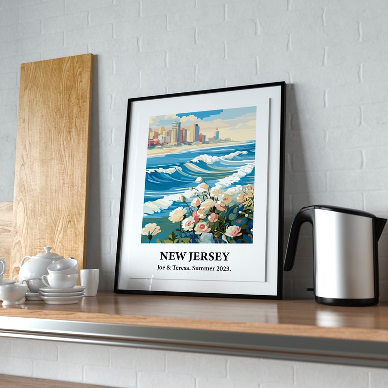 Custom Poster, New Jersey Poster, New Jersey Print, Wall Art New Jersey ...