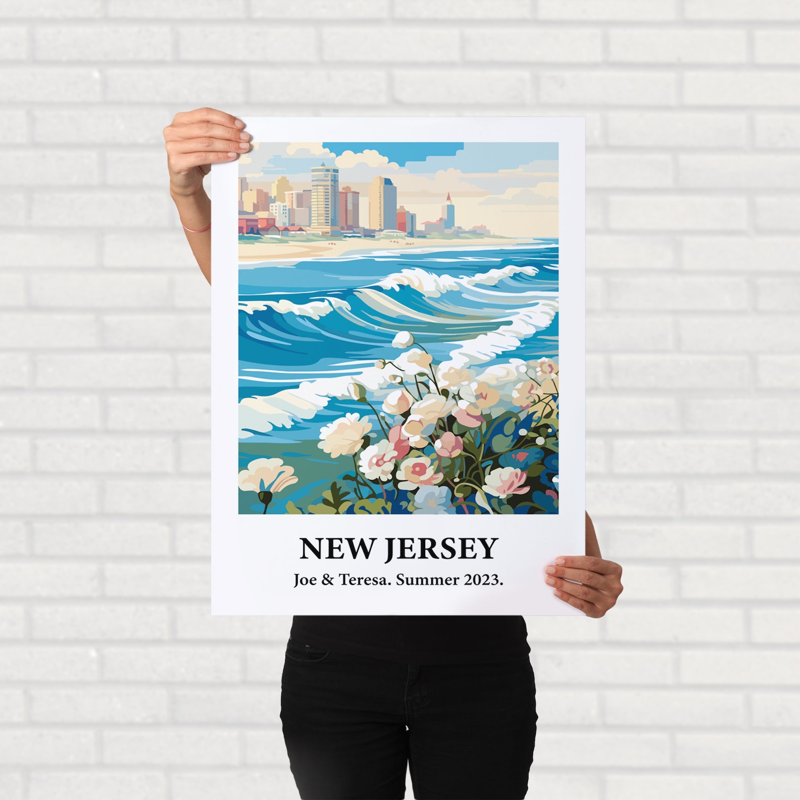 Custom Poster, New Jersey Poster, New Jersey Print, Wall Art New Jersey ...
