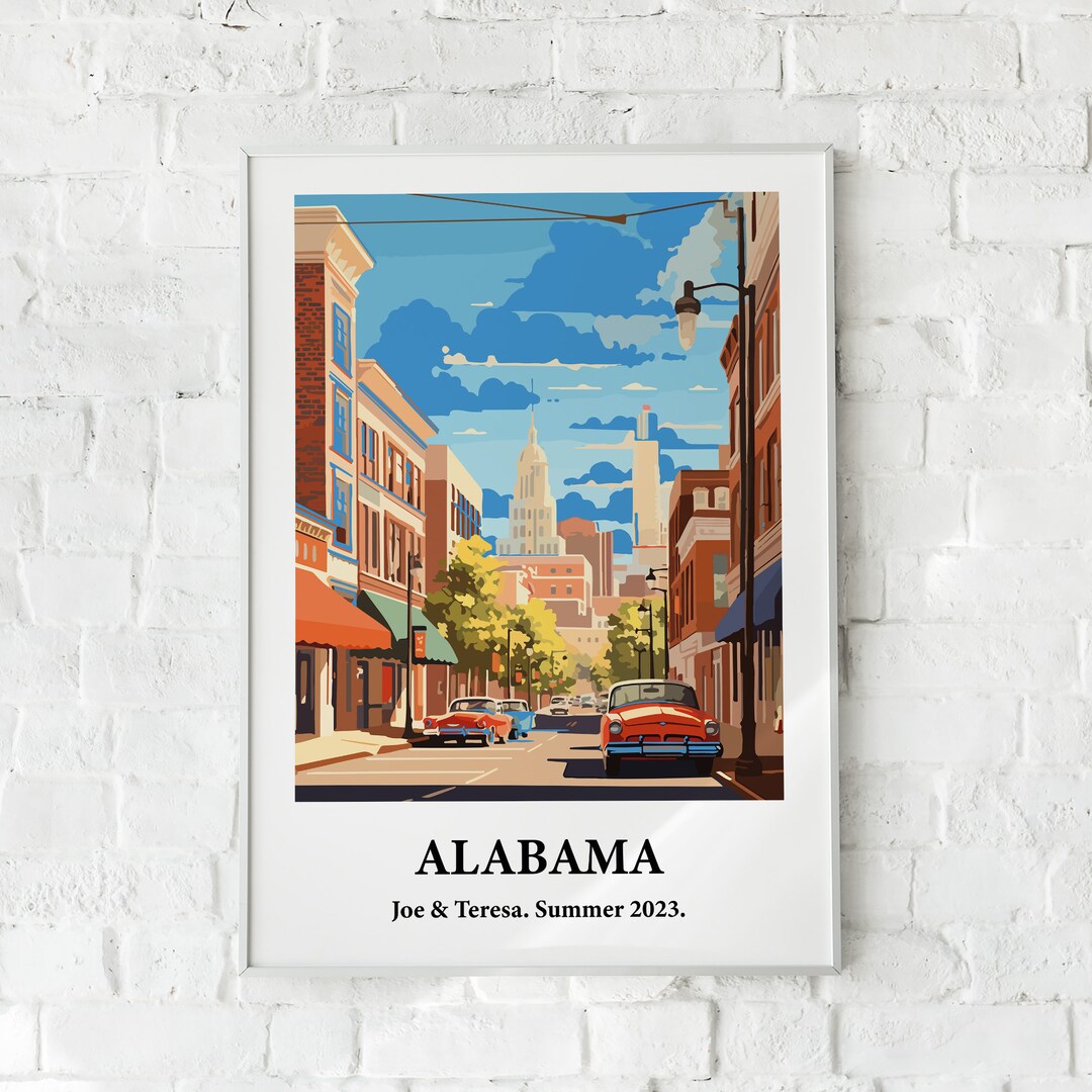 Custom Poster, Alabama Poster, Alabama Print, Wall Art Alabama, Alabama ...