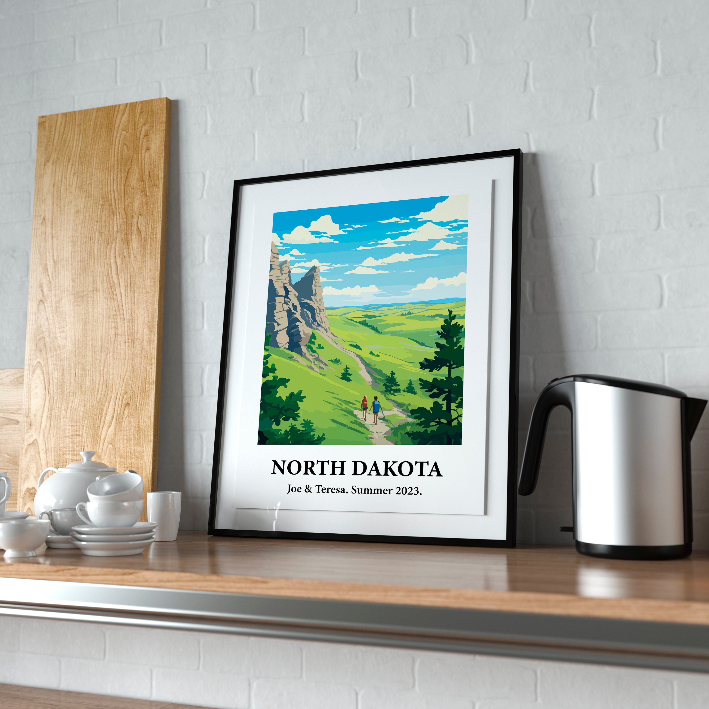 Custom Poster, North Dakota Poster, North Dakota Print, Wall Art North ...