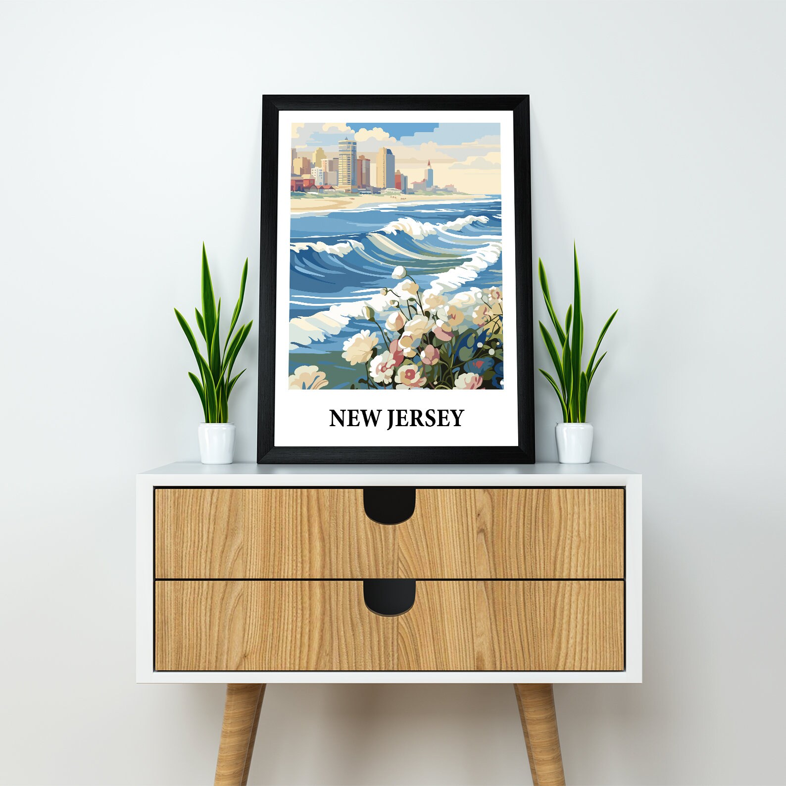 Custom Poster, New Jersey Poster, New Jersey Print, Wall Art New Jersey ...