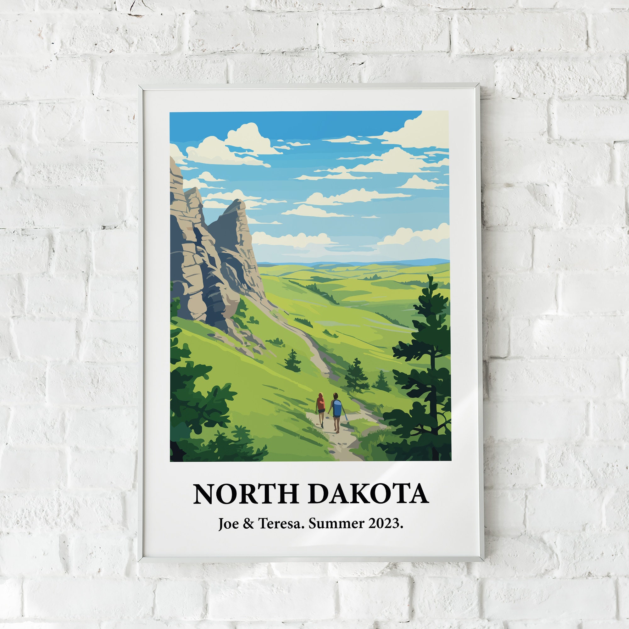 Custom Poster, North Dakota Poster, North Dakota Print, Wall Art North ...