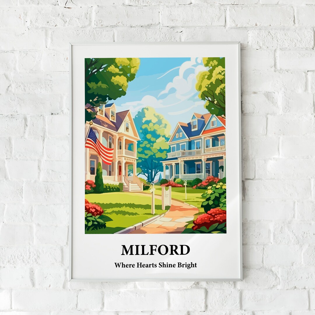 Milford Connecticut Poster, Milford Print, Postcard Milford CT ...