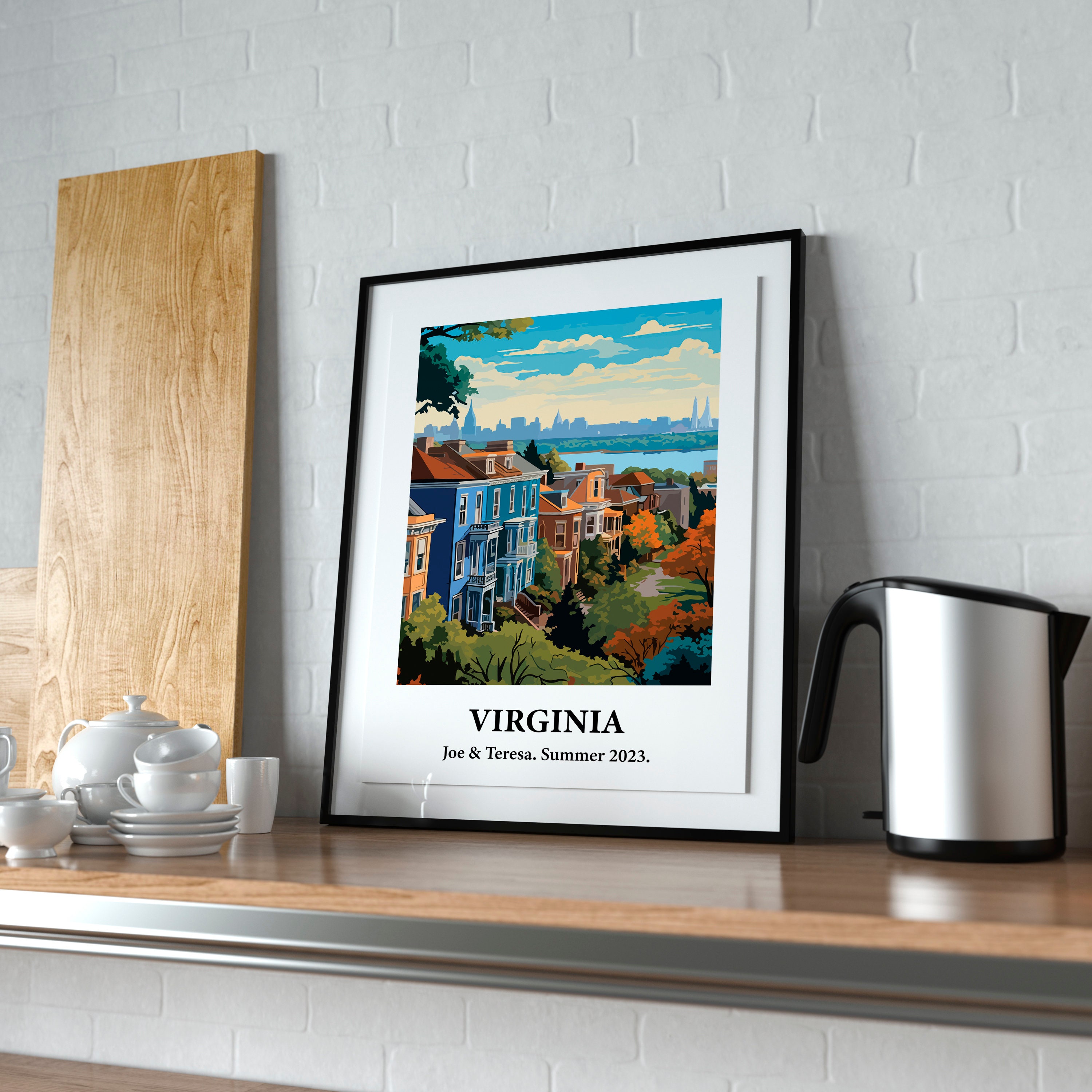 Custom Poster, Virginia Poster, Virginia Print, Wall Art Virginia ...