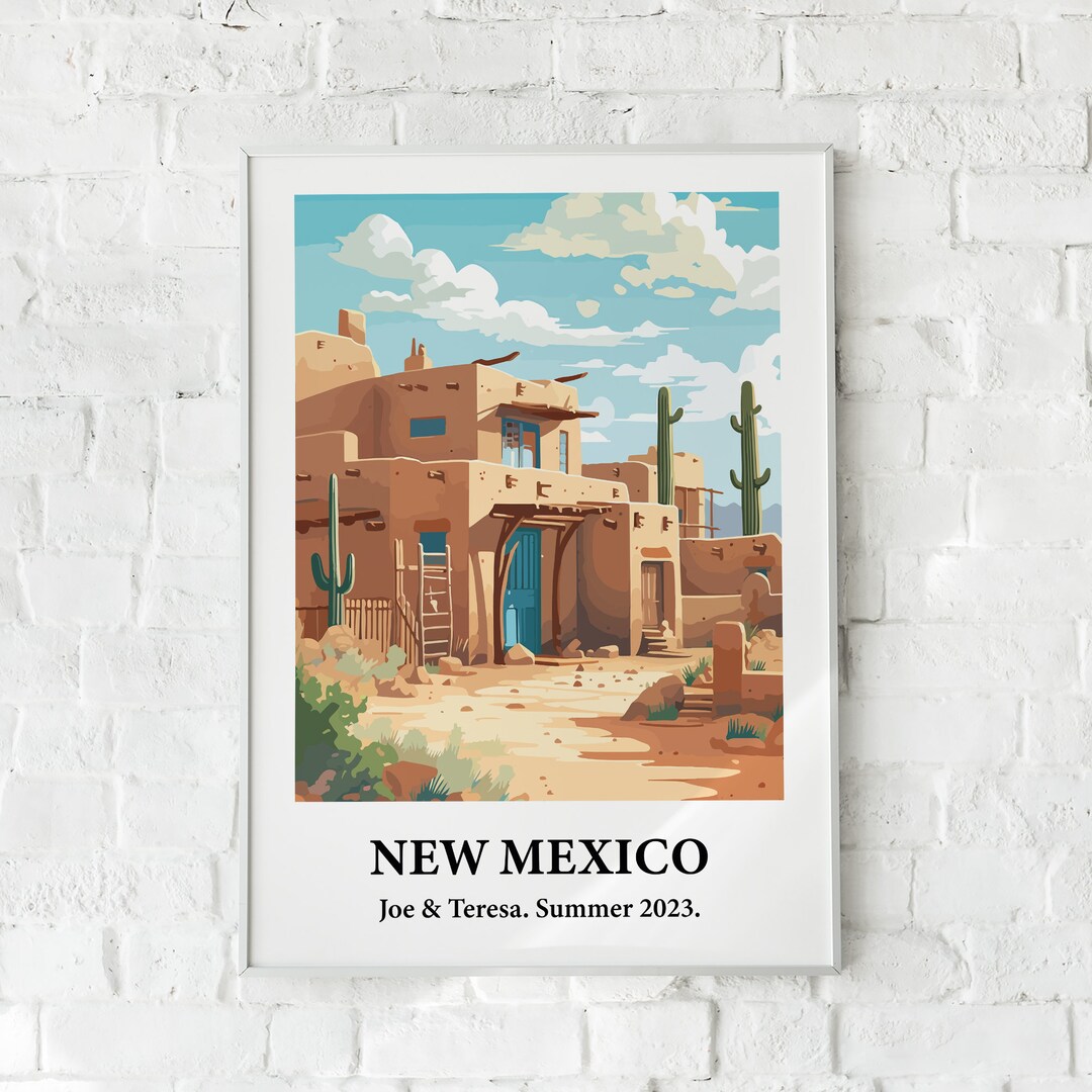 Custom Poster, New Mexico Poster, New Mexico Print, Wall Art New Mexico ...