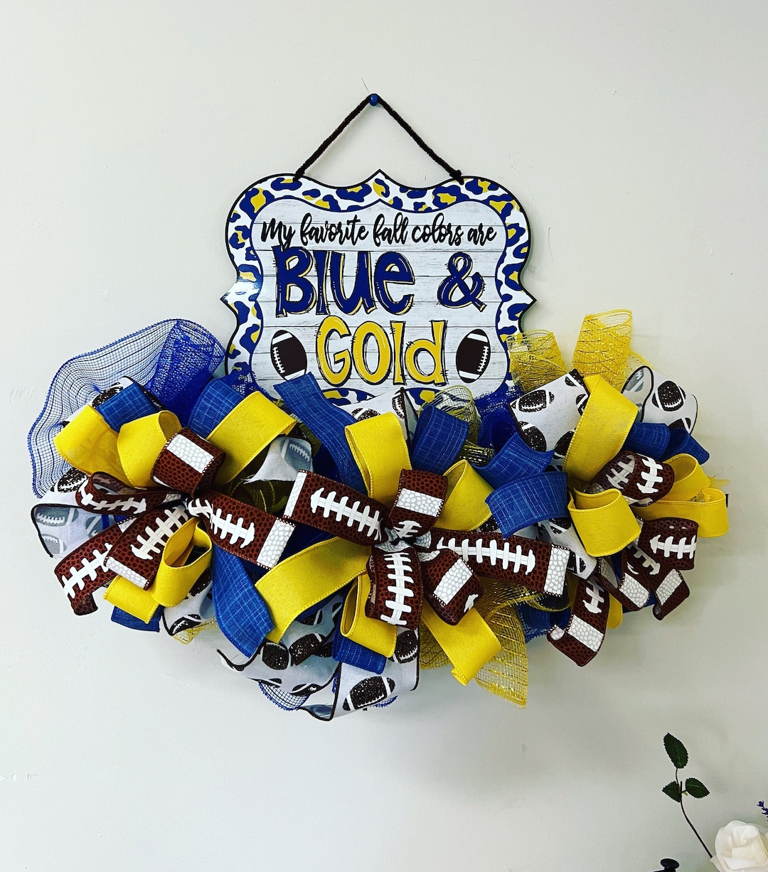 Football Wreath Rail - Etsy