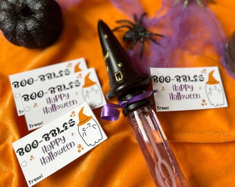Bubbles Halloween Tag Printable, Bubbles of Fun Party Favor Tag for ...