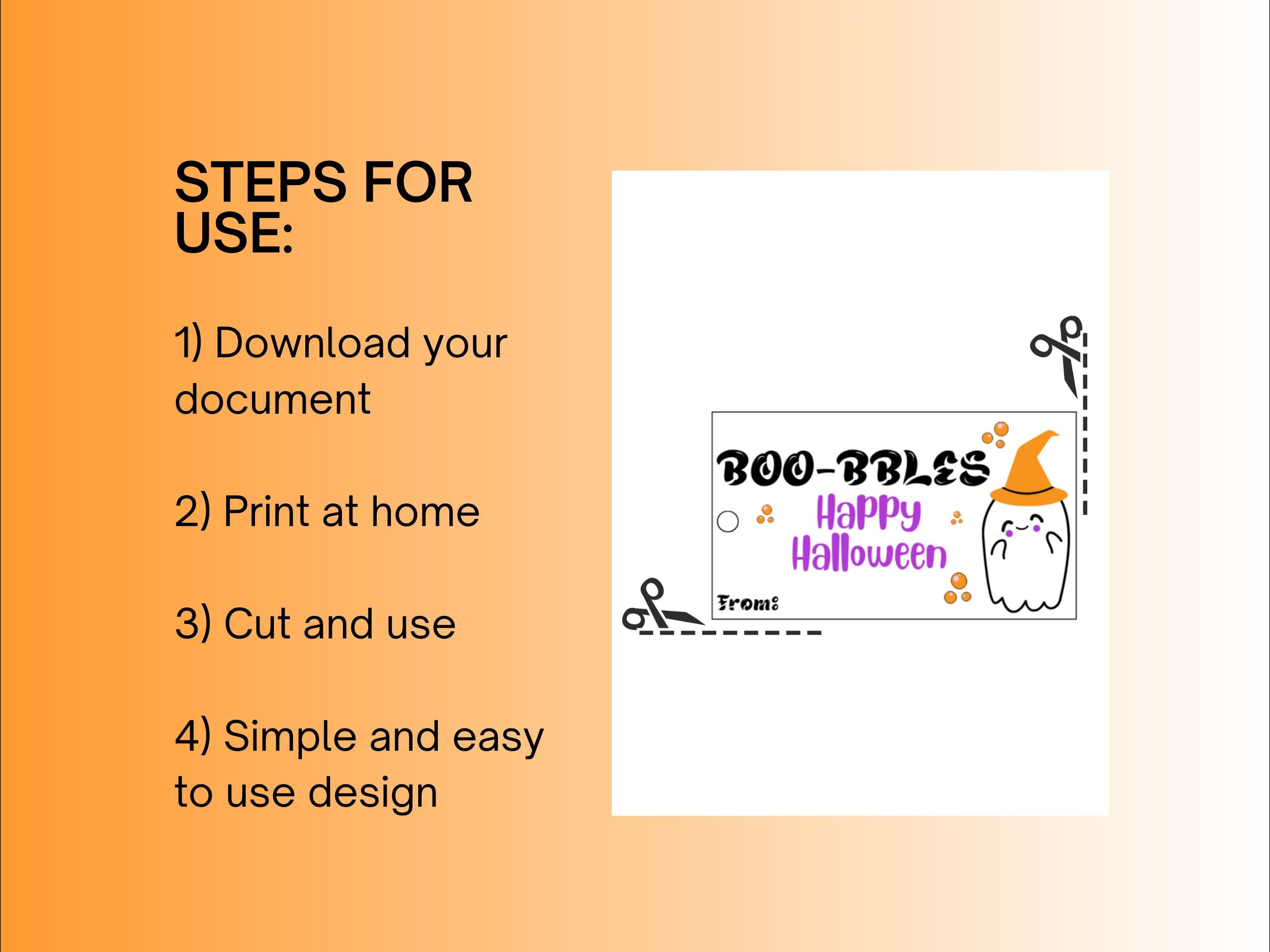 Halloween Bubbles Gift Tags | Printable Tag - Etsy