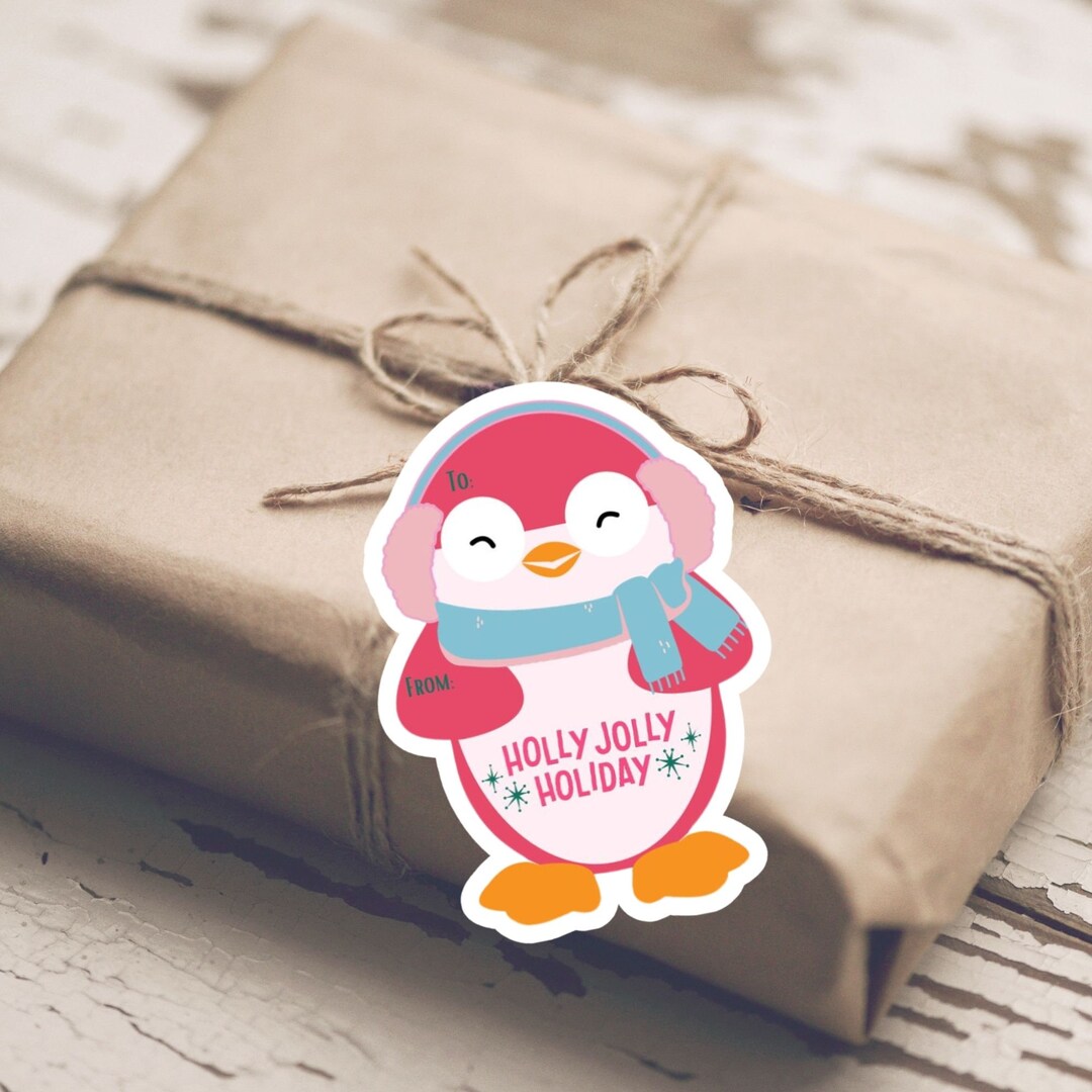 Printable Penguin Christmas Tags Holiday Gift Tag - Etsy