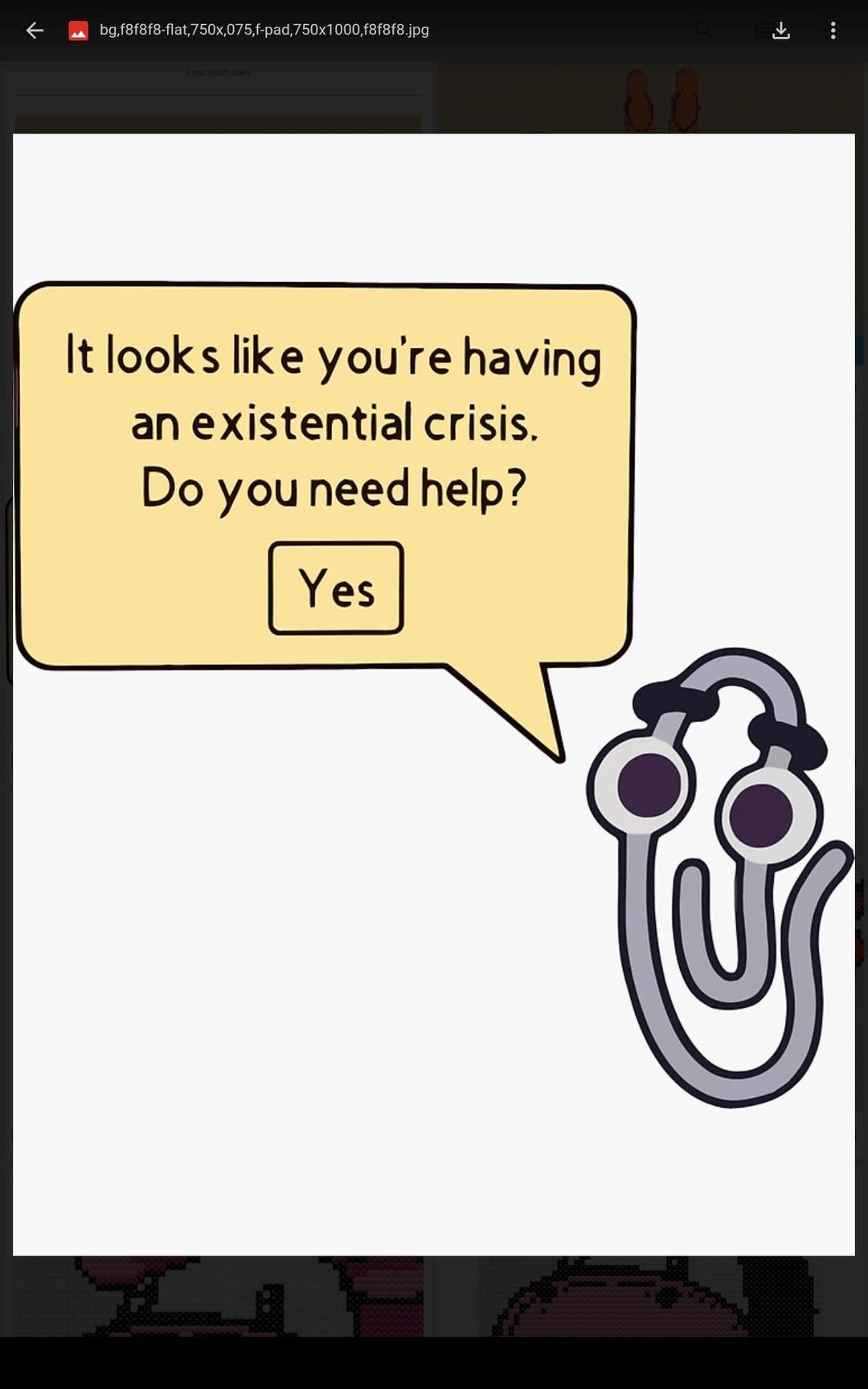 Clippy: Existential Crisis Cross Stitch Pattern - Etsy