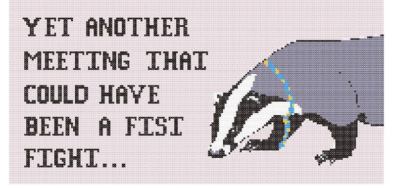 Meeting Could Have Been A Fist Fight Cross Stitch Pattern - Etsy