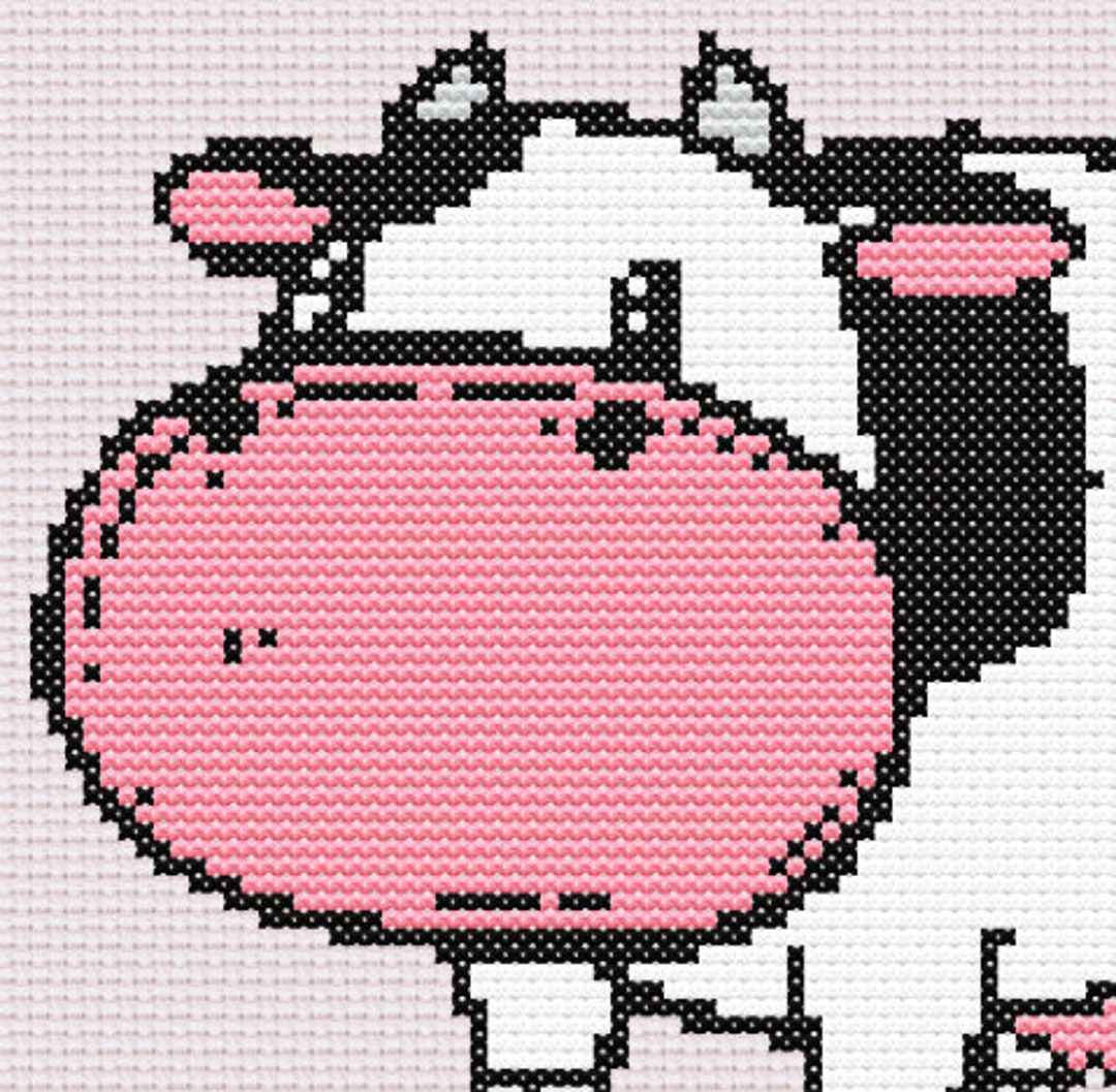 Harvest Moon, Story of Seasons Chibi Cow Cross Stitch Pattern - Etsy