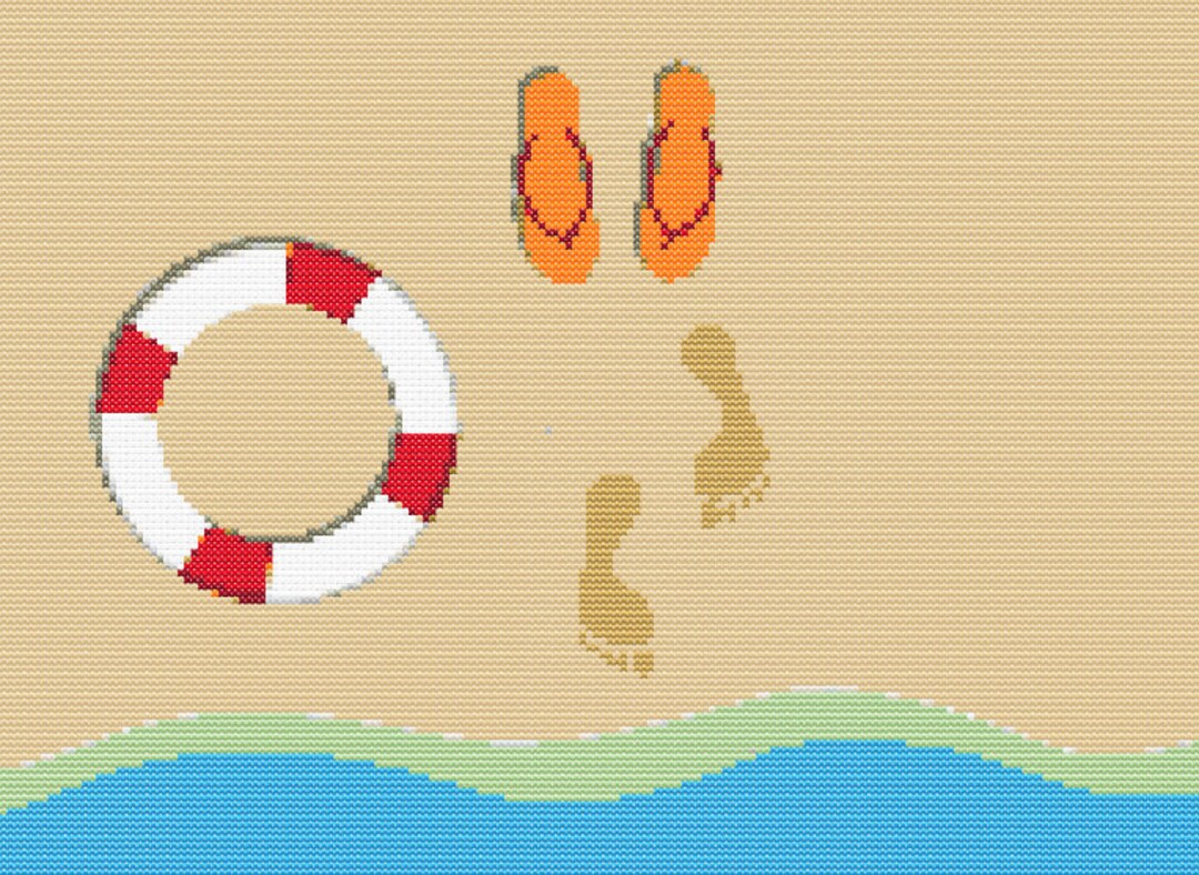 Beach Footprints Cross Stitch Pattern - Etsy