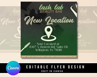 New Location Template, New Location DIY Canva Flyer, Location Change ...