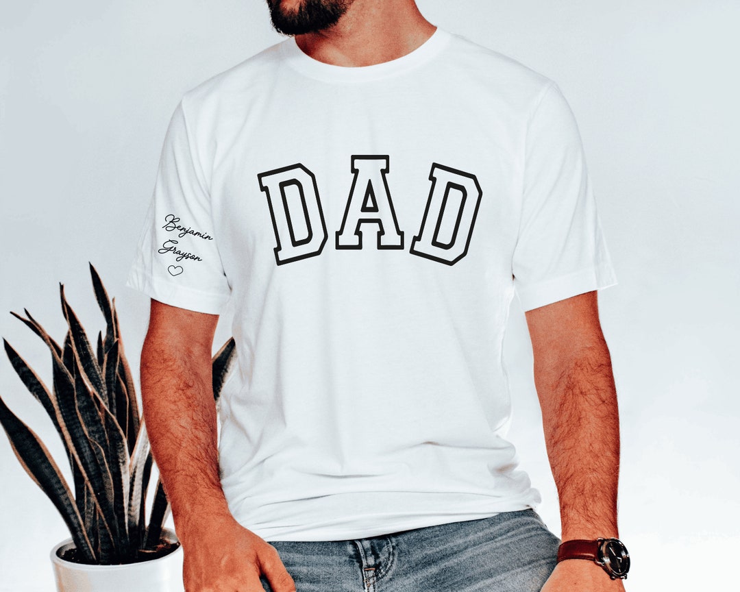 Custom Dad Shirt,custom Dad Shirt With Kids Names, Father's Day Shirt ...