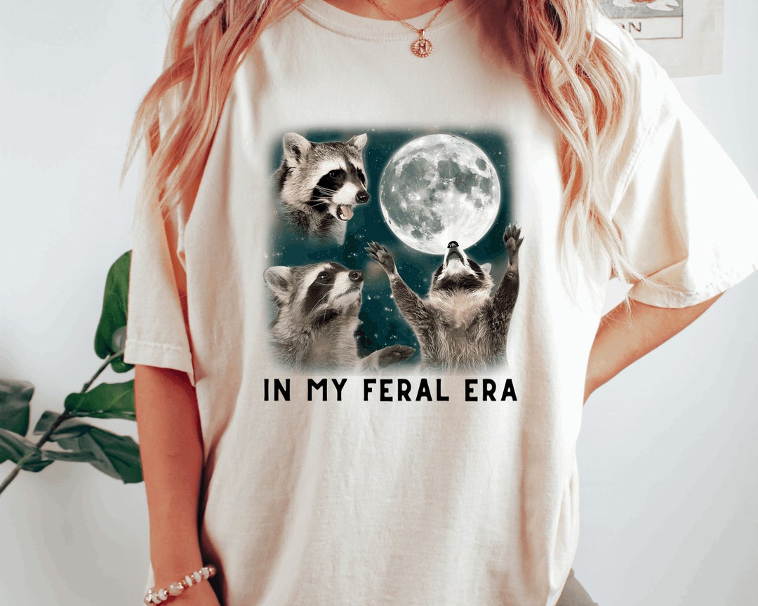 Three Raccoons Vintage Graphic T-shirts, Retro Raccoon Moon Shirt ...