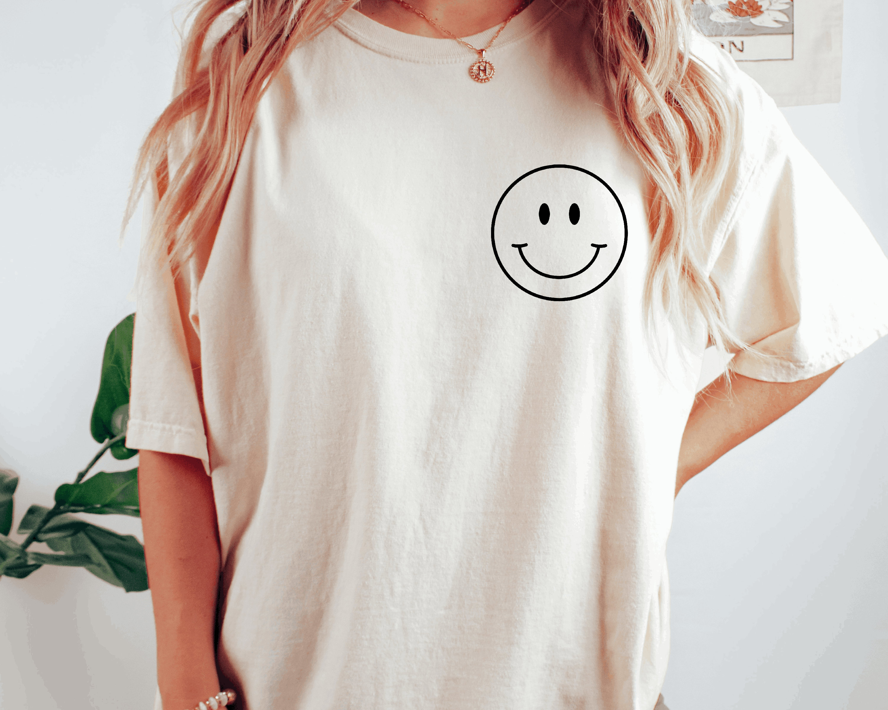 Smiley Face Comfort Colors Shirt, Happy T-shirt, Smiley Minimal Shirt ...