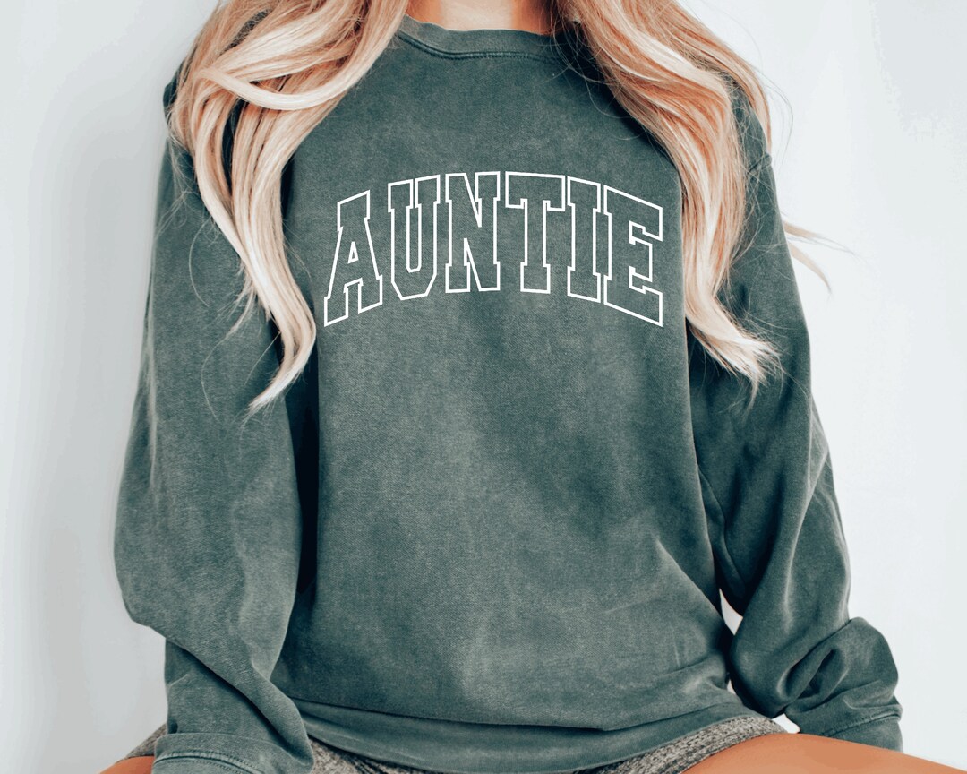 Comfort Color Aunt Sweatshirt, Aunt Shirt, Auntie Shirt,pregnancy ...