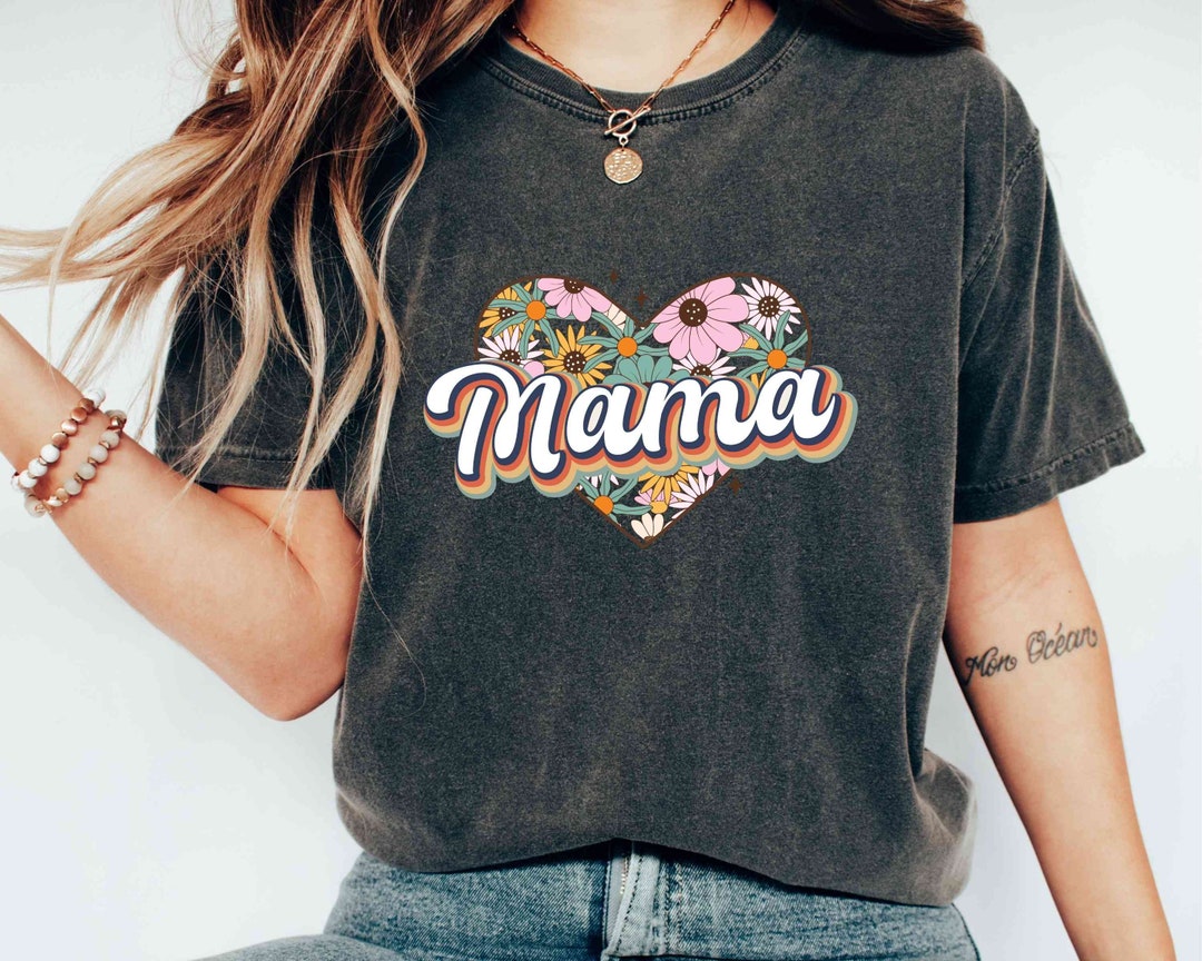 Mama Flowers Shirt,retro Cool Mom Shirt,others Day Gift for Her, Gift ...
