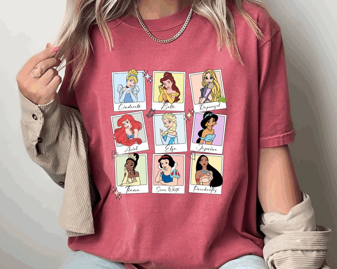 Retro Princess Shirt, Disney Princess Shirt, Princess Characters Shirt, Disney Girl Trip, Disney ...
