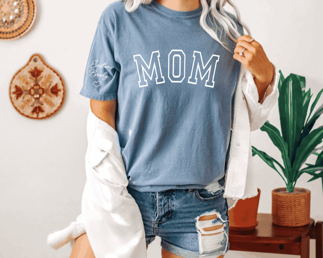 Comfort Colors Mom Shirt,custom Mom Shirt,custom Mama Neck Shirt With ...