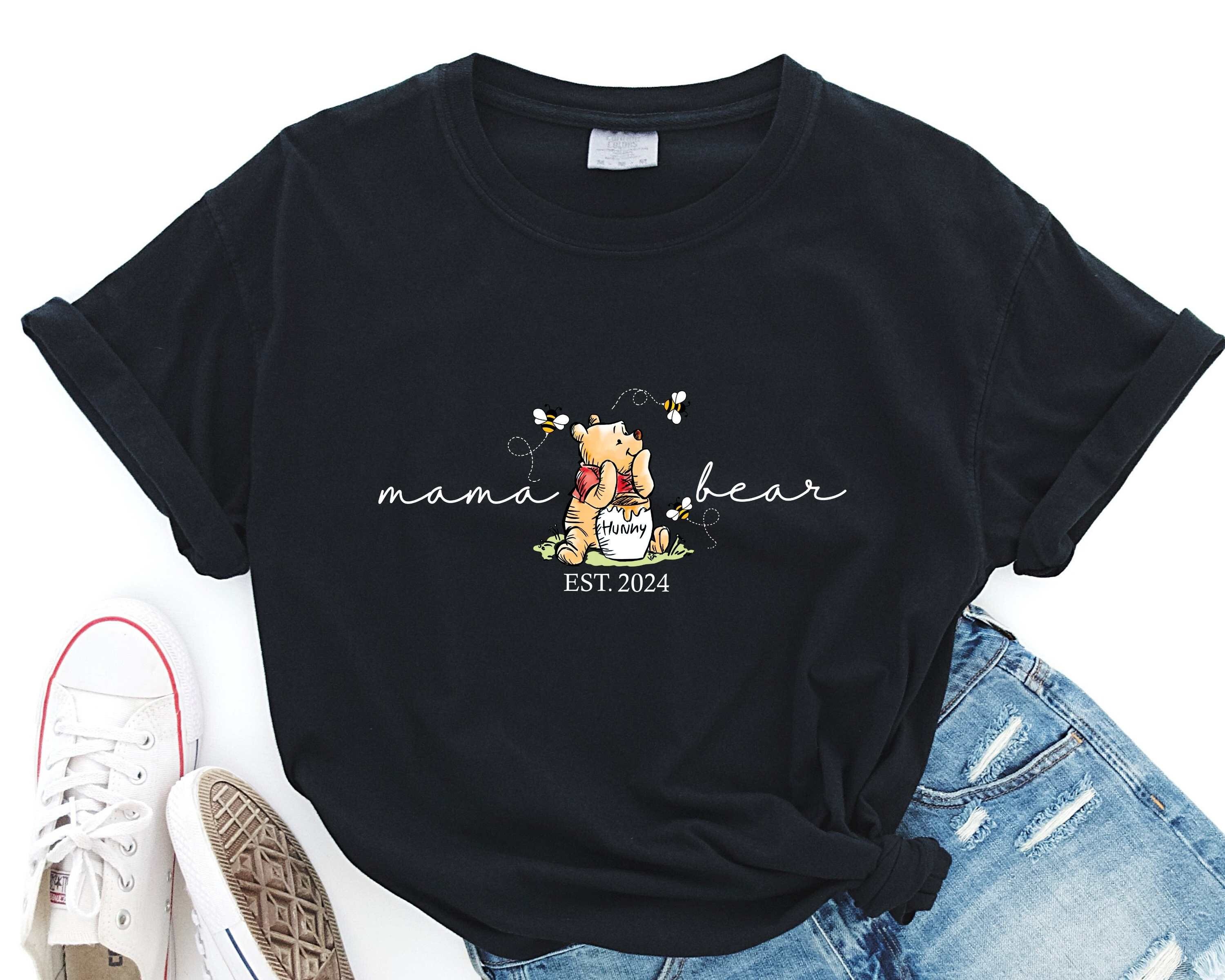 Comfort Colors® Pooh Bear Mama Shirt, Mama Est. Custom Shirt, Winnie ...