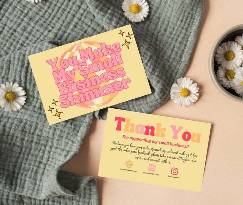Printable Small Business Insert | You Make My Small Business Shimmer ...
