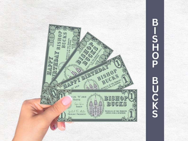 Bishop Bucks, Primary Birthday Gifts, LDS Primary Birthday Coupons ...
